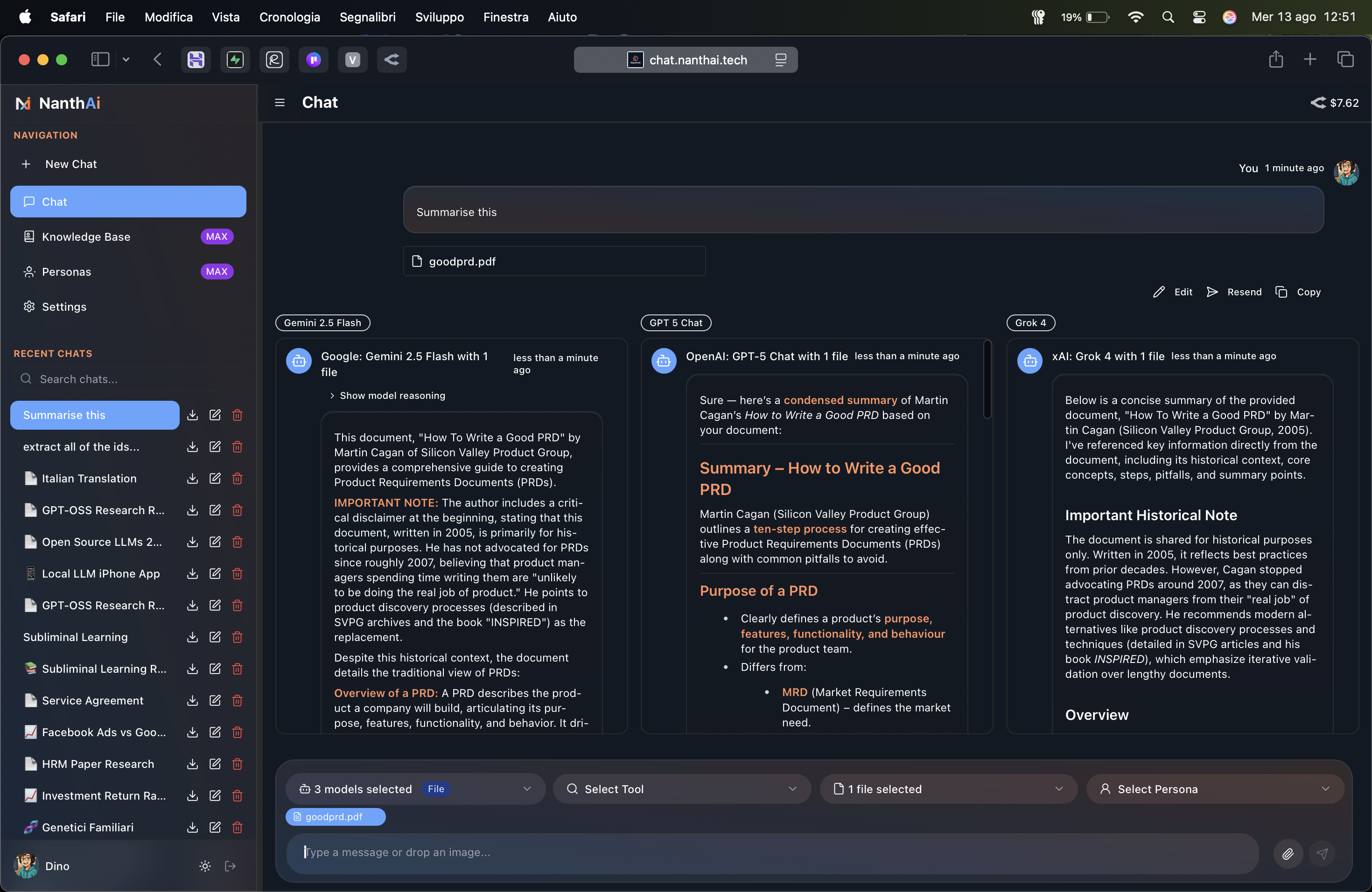 NanthAI – Multi-Model AI Platform | Compare ChatGPT, Claude, Gemini Side-by-Side | 95% Cheaper